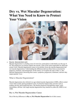Dry vs. Wet Macular Degeneration: You Need To Know (100% clarity) | The ...