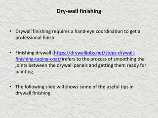 Drywall Finishing Techniques