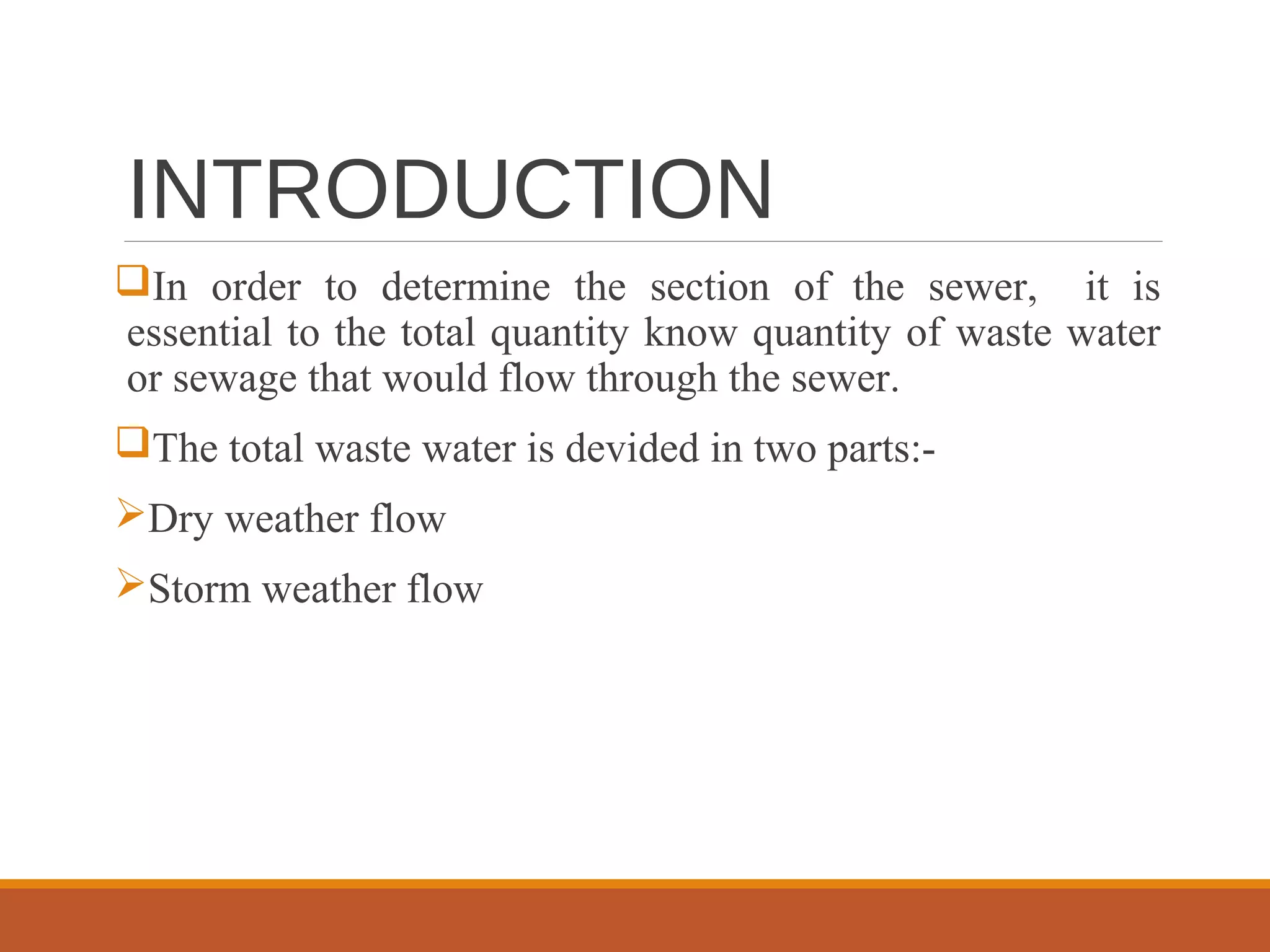 Dry weather flow | PPT