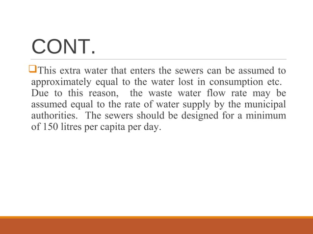 Dry weather flow | PPT