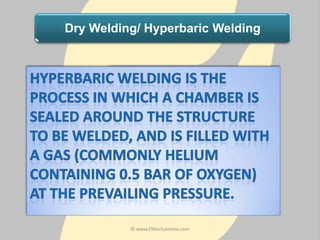 Dry welding and wet welding | PDF