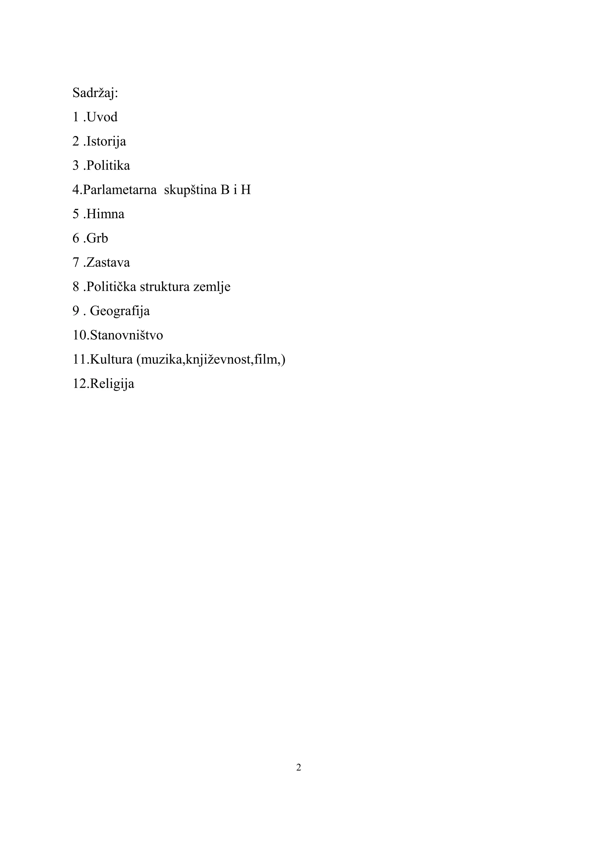 Drzavno uredjenje b i h | DOC