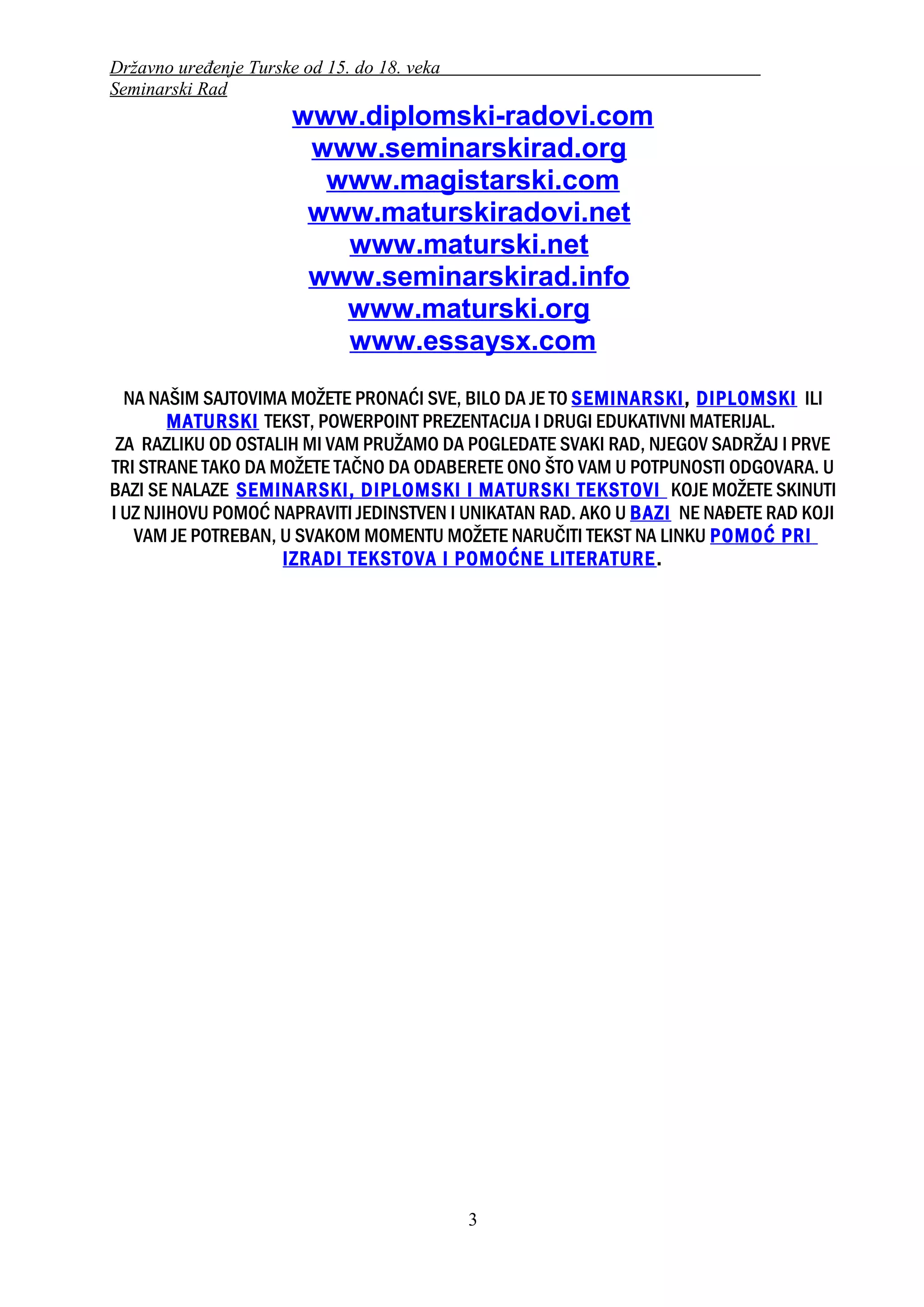 Drzavno uredjenje turske od 15. do 18. veka | PDF