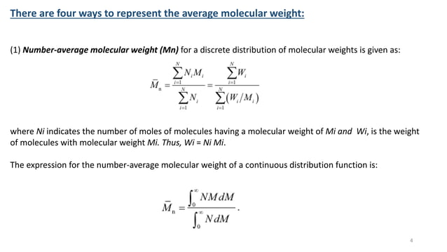 Polymer Molecular weight and its Measurement methods.pptx | Chemistry ...