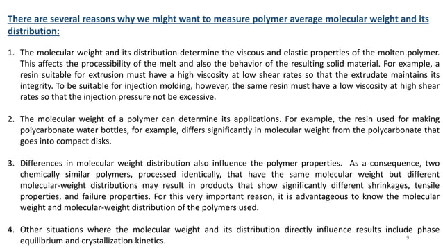 Polymer Molecular weight and its Measurement methods.pptx | Chemistry ...