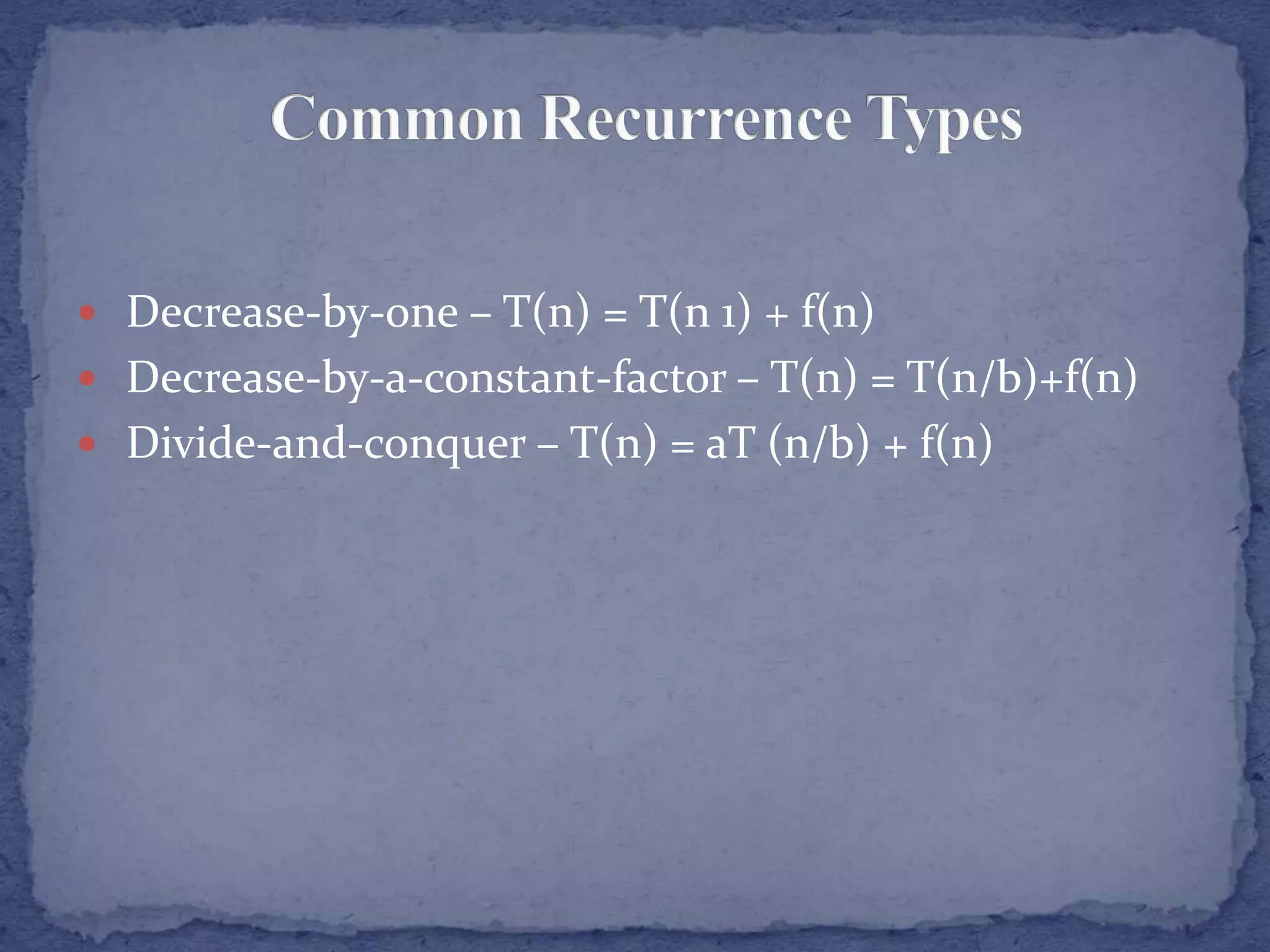 Recurrence Relation | PPTX