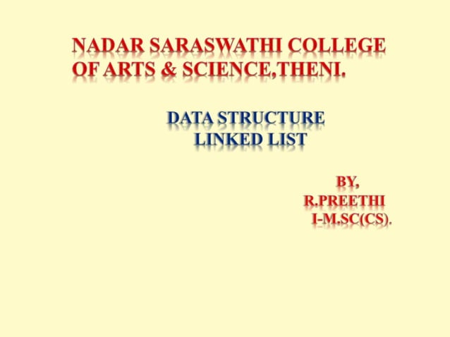 Linked list | PPTX | Programming Languages | Computing