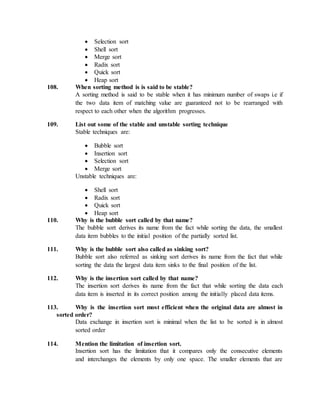 DATA STRUCTURES - SHORT NOTES | PDF
