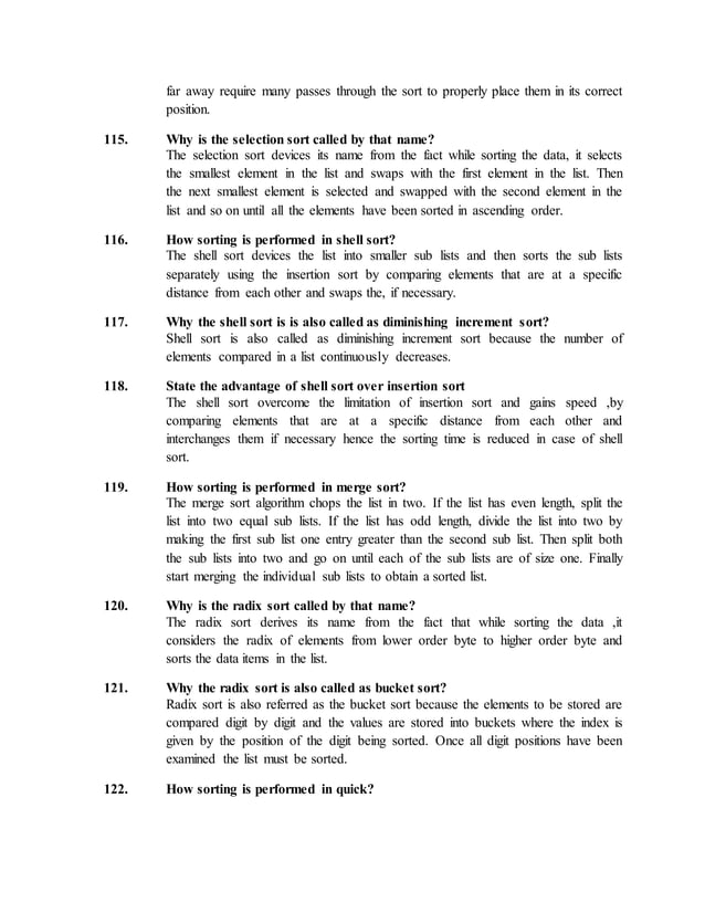 DATA STRUCTURES - SHORT NOTES | PDF