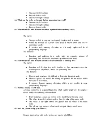 DATA STRUCTURES - SHORT NOTES | PDF