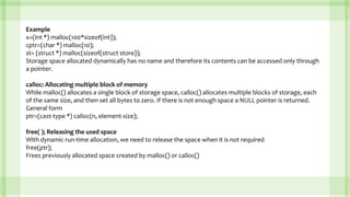 Dynamic memory allocation and linked lists | PPTX