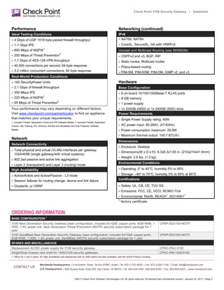 CHECK POINT 3100 NEXT GENERATION SECURITY GATEWAY FOR THE BRANCH AND ...