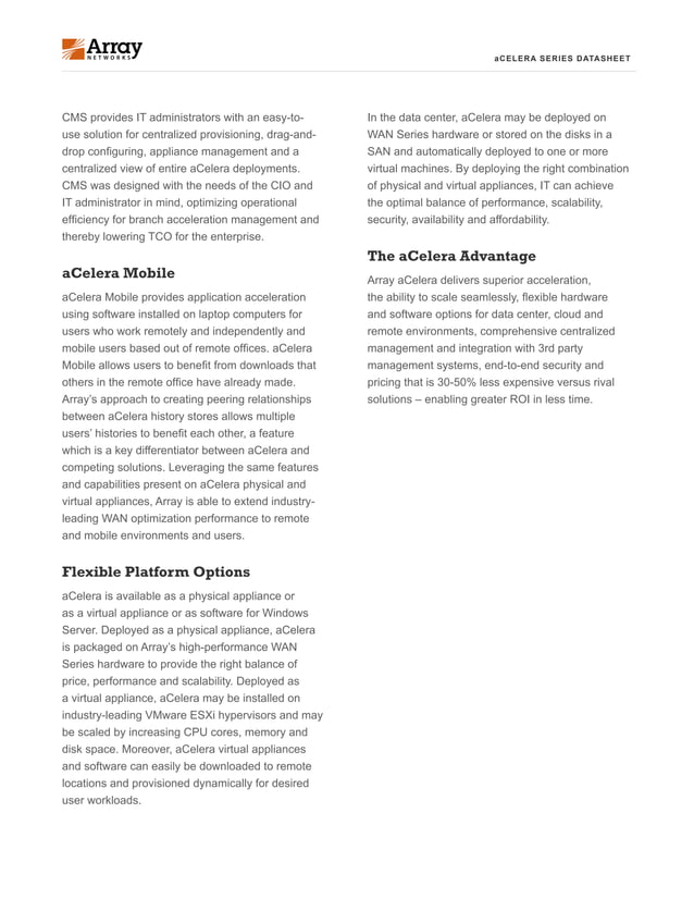 WAN OPTIMIZATION CONTROLLERS | PDF