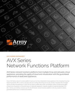 AVX Series Network Functions Platform | PDF | Computing | Technology & Computing