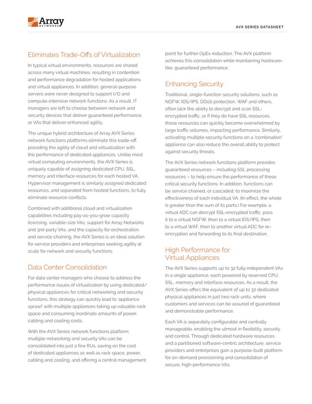 AVX Series Network Functions Platform | PDF | Computing | Technology & Computing