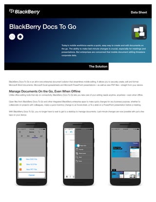 BlackBerry Docs To Go | PDF