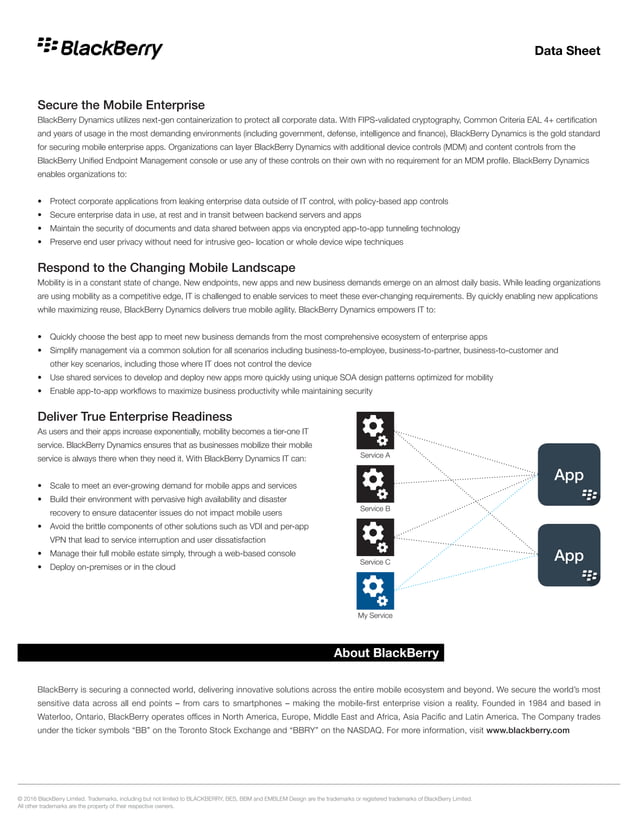BlackBerry Dynamics | PDF
