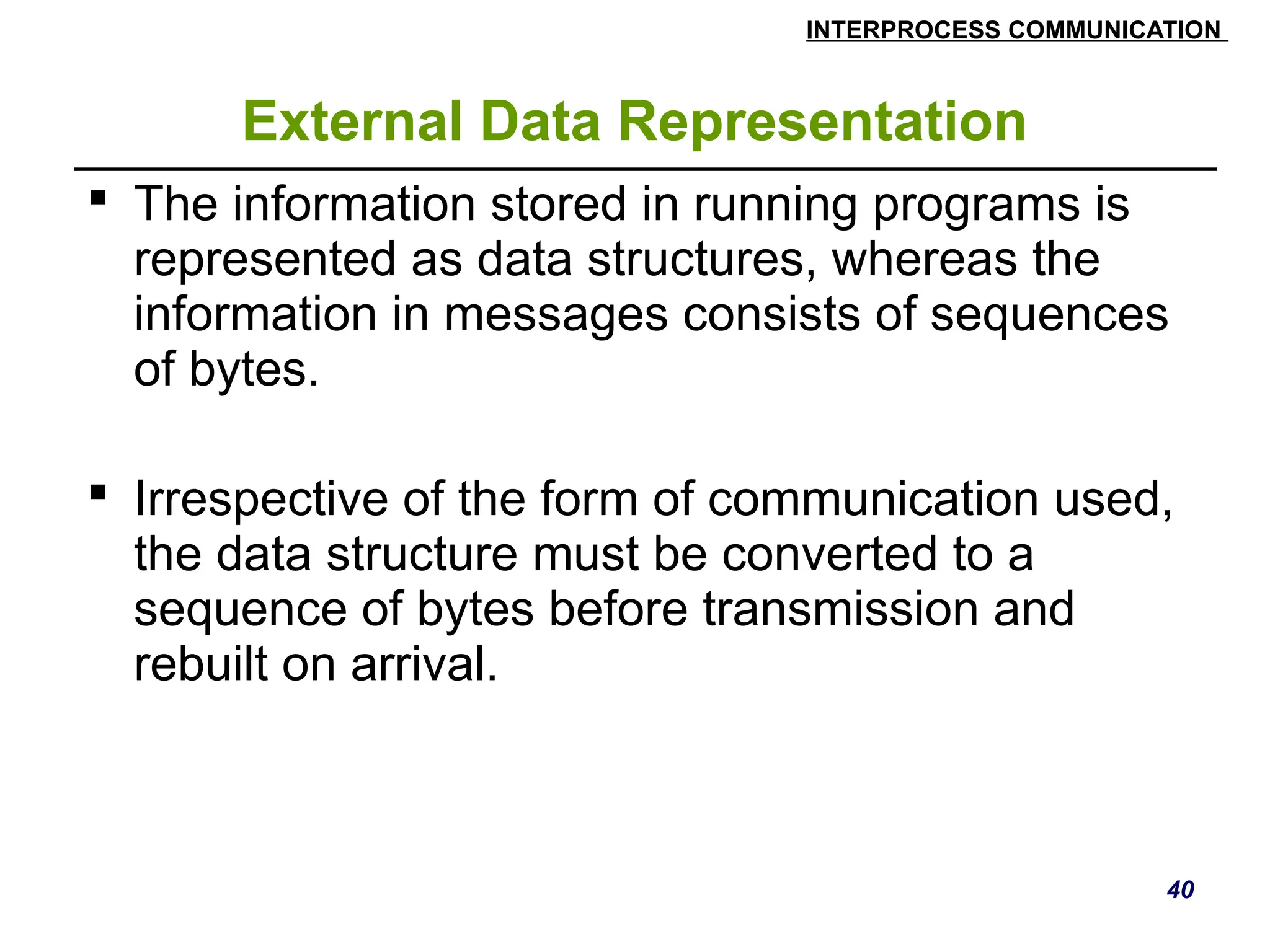 Distributed Systems inter process communication | PPT