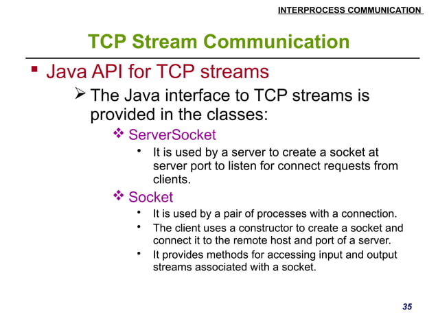 Distributed Systems inter process communication | PPT