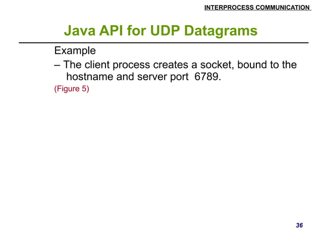 Distributed Systems inter process communication | PPT