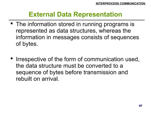 Distributed Systems inter process communication | PPT