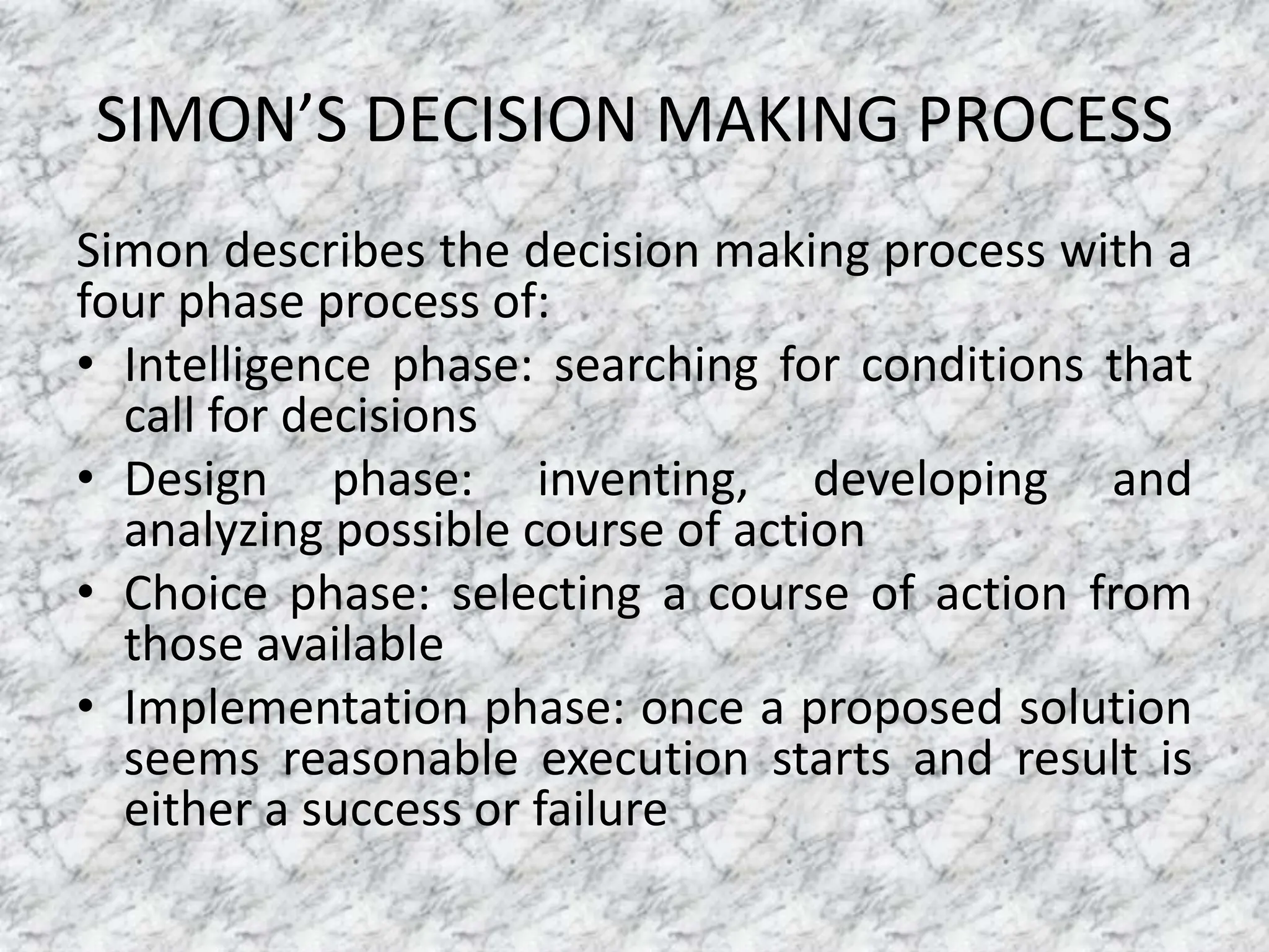 Decision Making Process and algorithms to take decisions | PPT