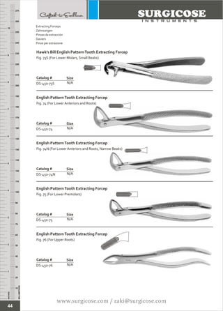 DENTAL EXTRACTION INSTRUMENTS | PDF