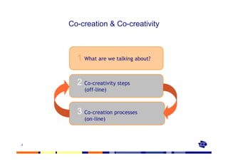 Co-Creation & Co-Creativity - innovating together with end-users on ...
