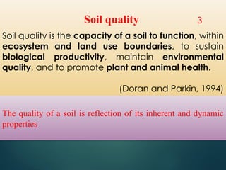 Soil physical quality indicators and their management for enhancing the ...
