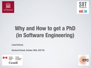 Why and How to get a PhD (in Software Engineering) | PDF | Postgraduate ...