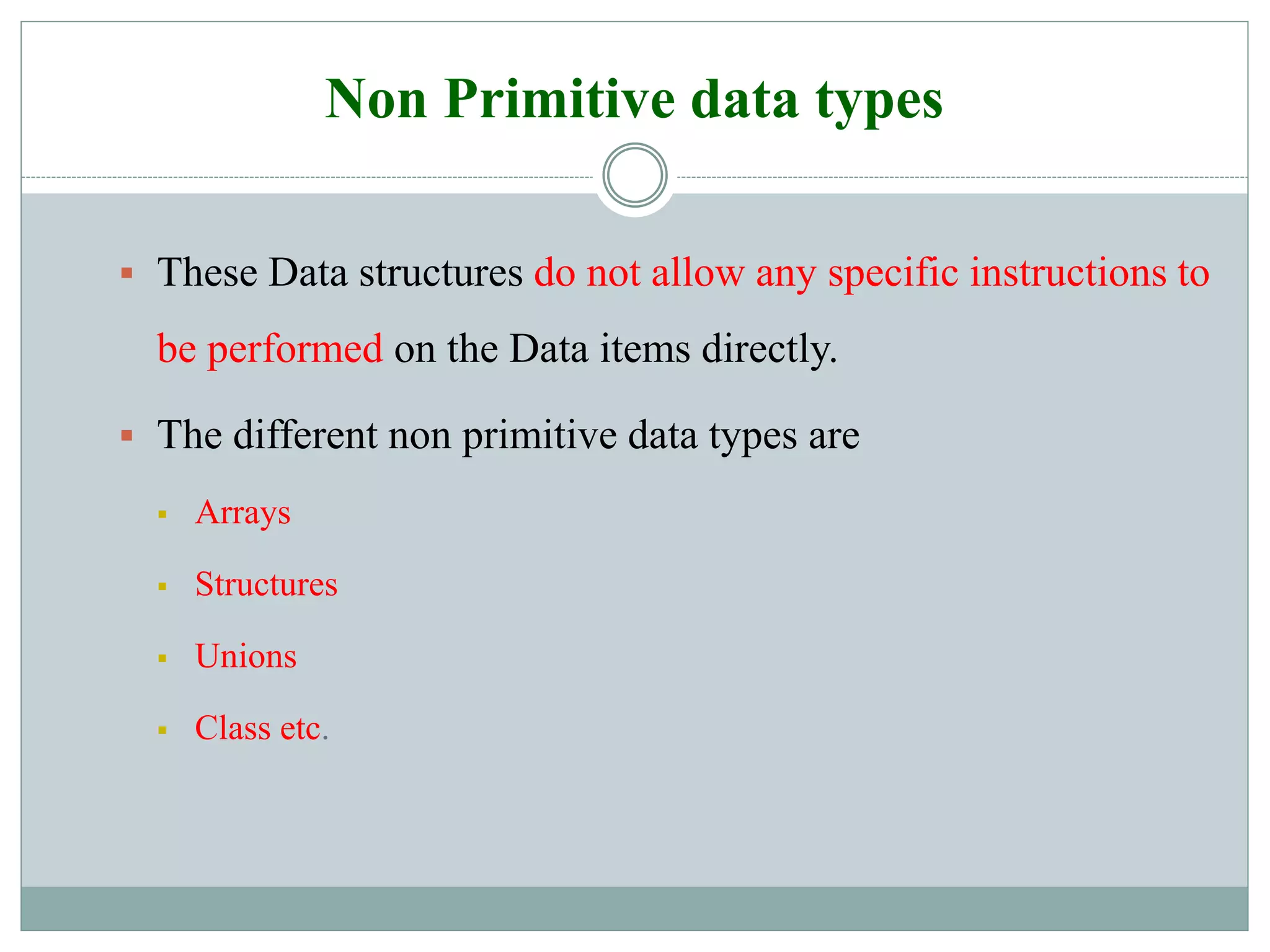 Data Structure - Elementary Data Organization | PPTX