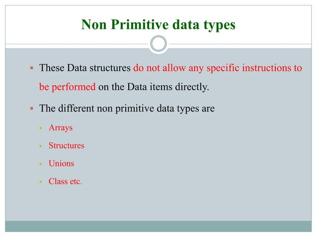 Data Structure - Elementary Data Organization