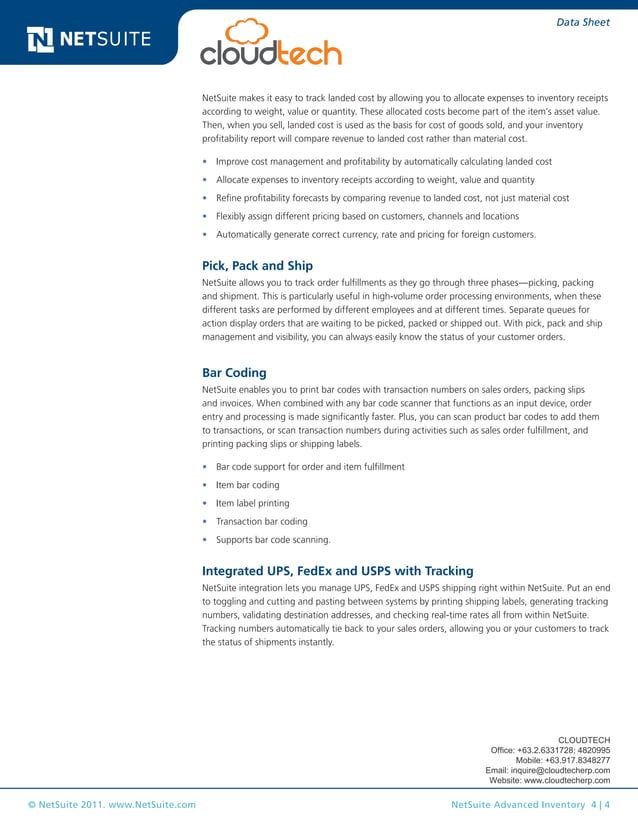 NetSuite Advanced Inventory | PDF