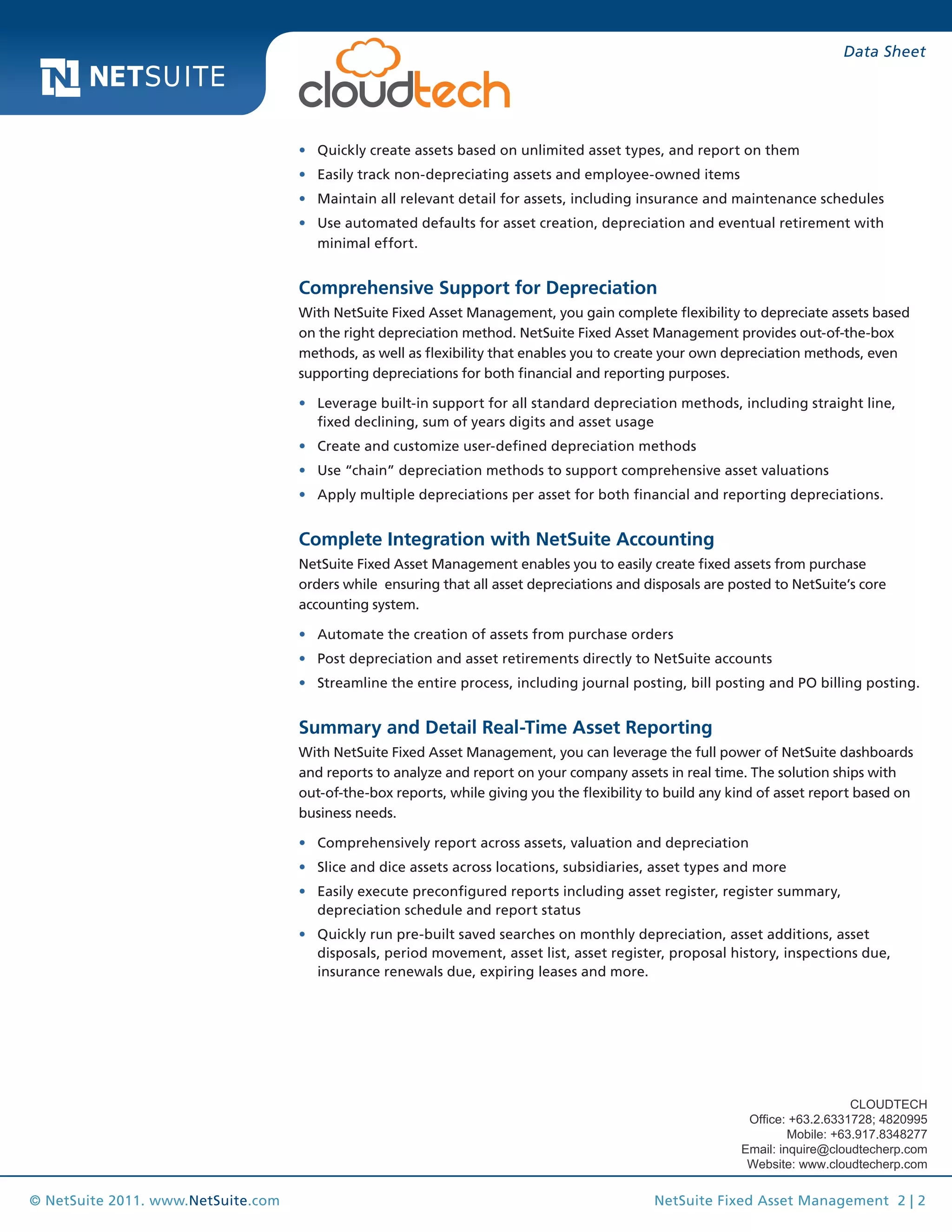 NetSuite Fixed Asset Management | PDF