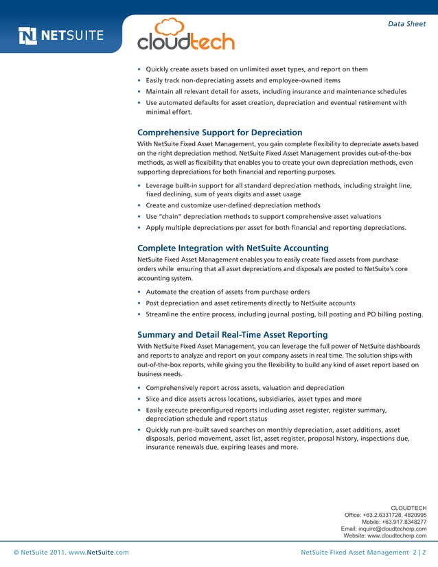 Netsuite Fixed Asset Management Pdf Stocks And Bonds Personal Investing
