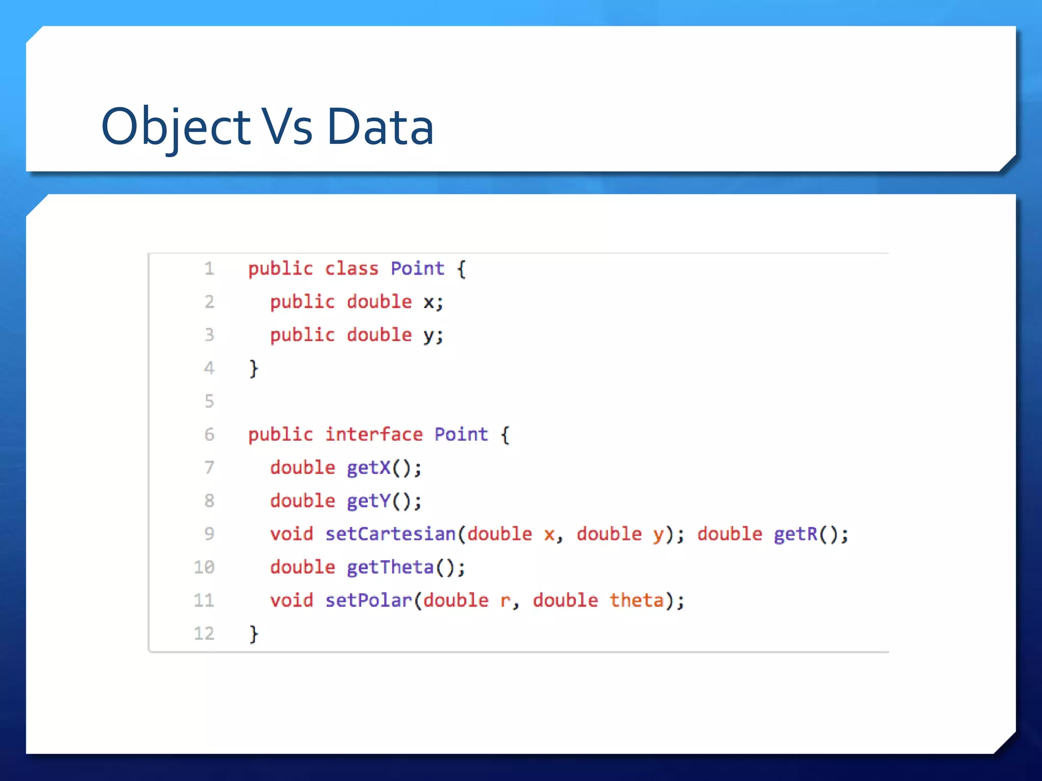 Object Vs Data Structure Clean Code Chapter6 Pdf Programming 1544