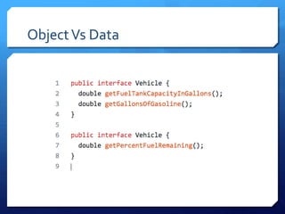 Object Vs Data Structure - Clean code chapter6 | PDF | Programming Languages | Computing