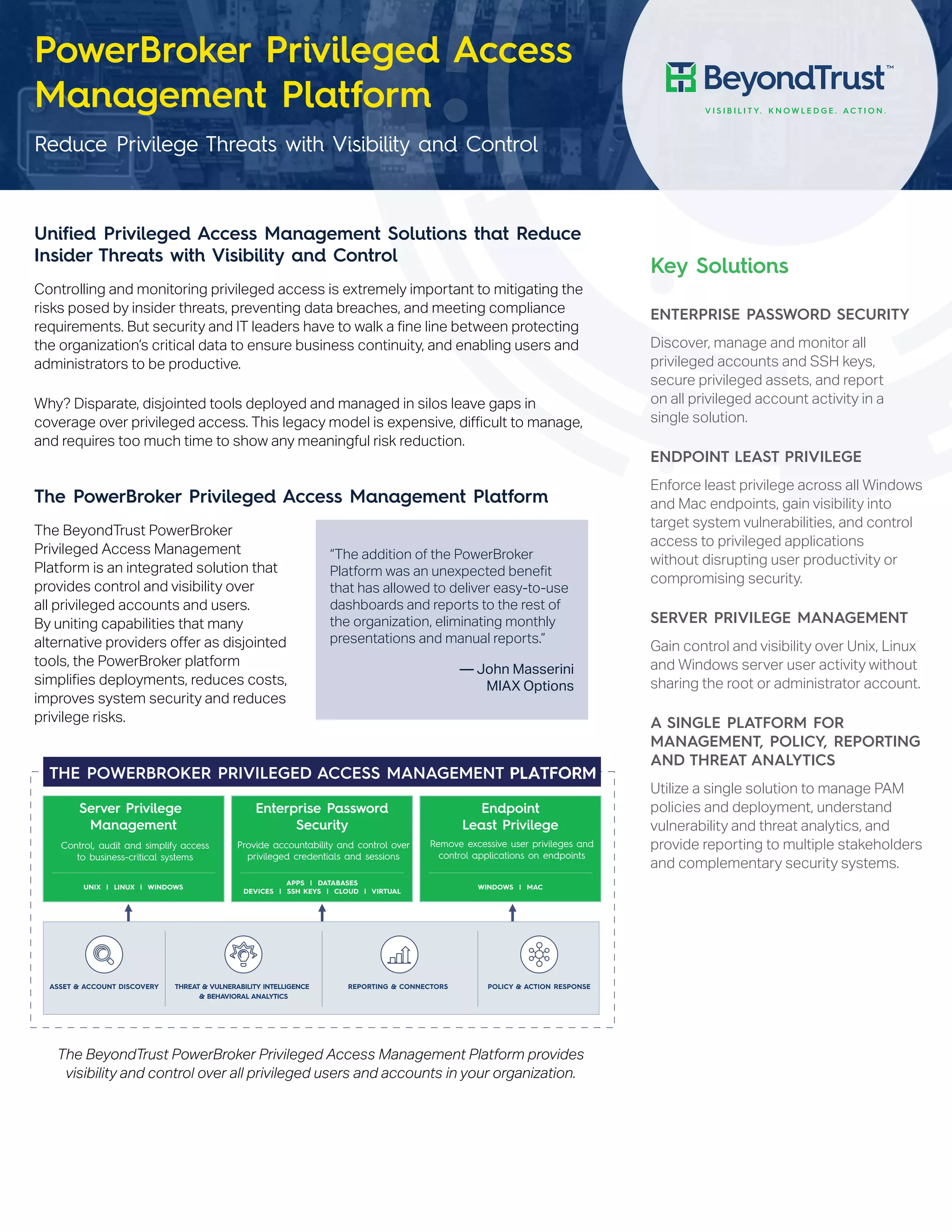 BeyondTrust PowerBroker Privileged Access Management Platform | PDF