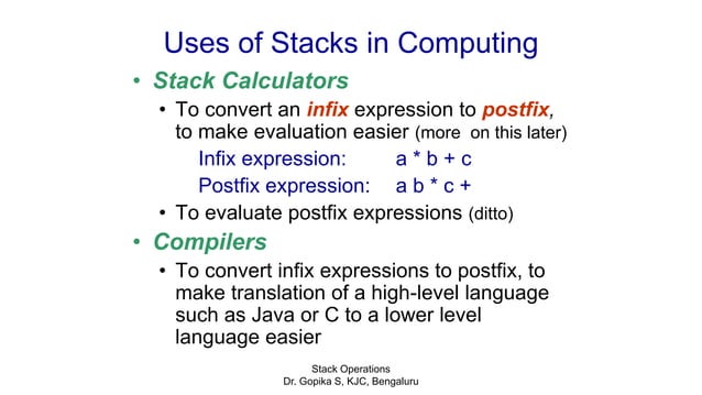 Data Structures: Stack Operations | PPTX | Programming Languages | Computing