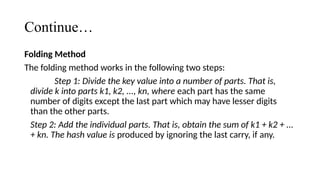 Data Structures-Topic-Hashing, Collision | PPTX