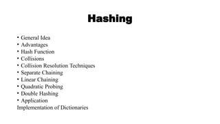 Data Structures-Topic-Hashing, Collision | PPTX
