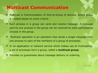 Distributed System-Multicast & Indirect communication | PPT
