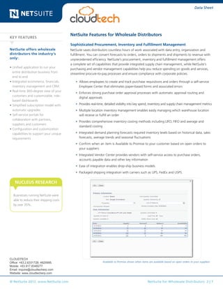 NetSuite for Wholesale Distributors | PDF