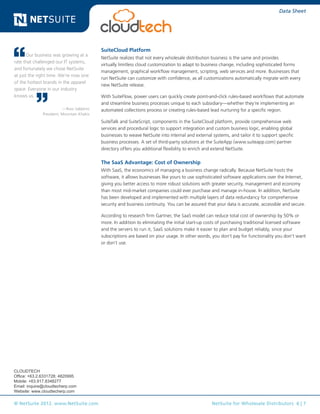 NetSuite for Wholesale Distributors | PDF