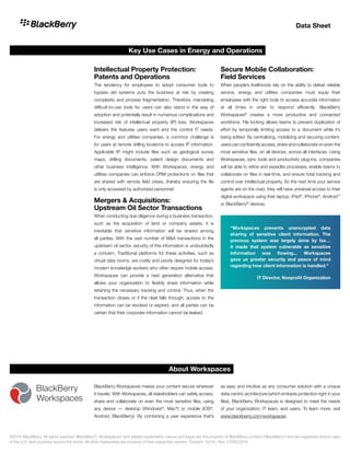 BlackBerry Workspaces: Solutions for Energy & Utilities | PDF