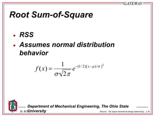 Root Sum Square Tolerance