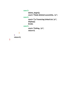 Ds006 linked list- delete from front | PDF
