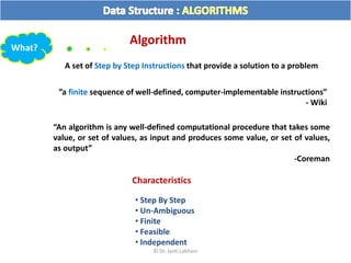 Ds03 algorithms jyoti lakhani | PPT