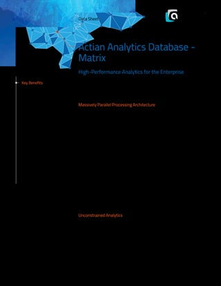 Actian Matrix Datasheet | PDF