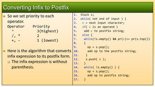 Data Structures and Agorithm: DS 08 Infix to Postfix.pptx